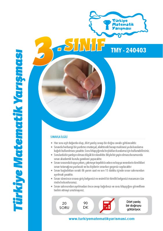 Altın Nokta yayınevi . 3. Sınıf Tmy Türkiye Matematik Yarışması 20240403